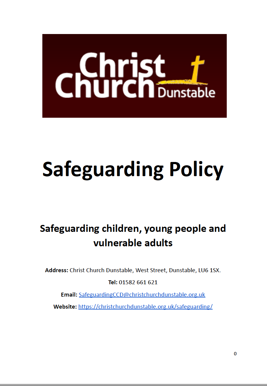 Safeguarding at Christ Church Dunstable